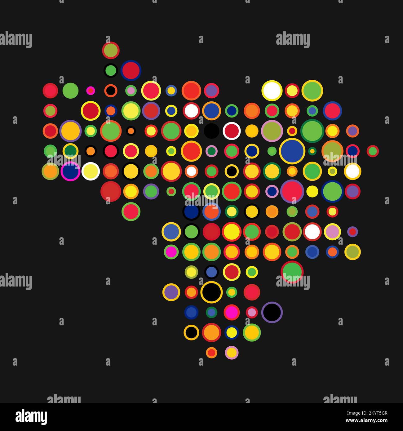 Venezuela Map Silhouette Pixelated generative pattern illustration ...