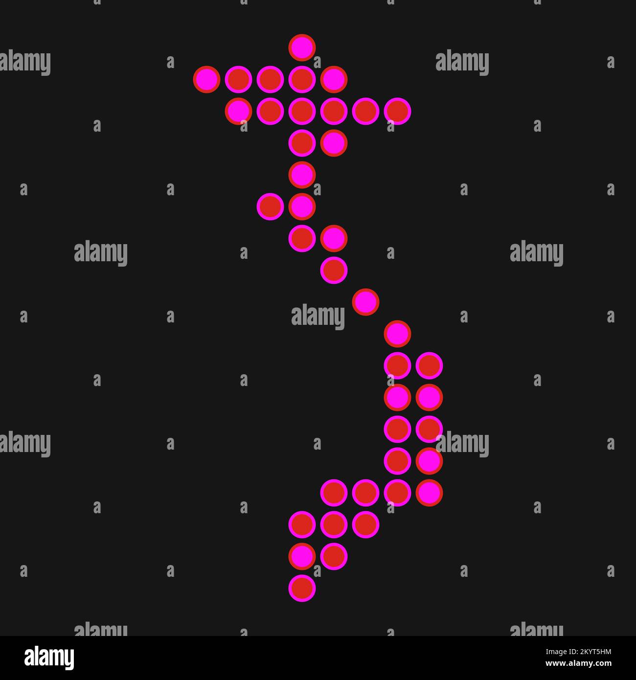 Vietnam Map Silhouette Pixelated generative pattern illustration Stock ...