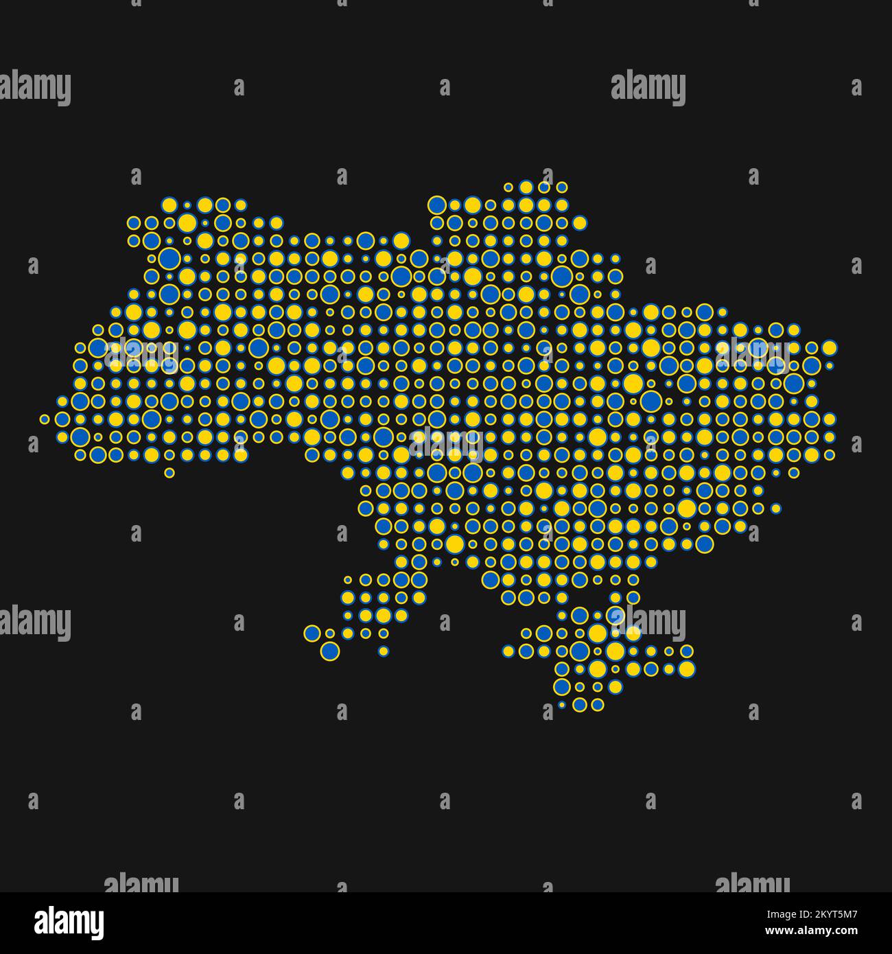 Ukraine Map Silhouette Pixelated generative pattern illustration Stock ...