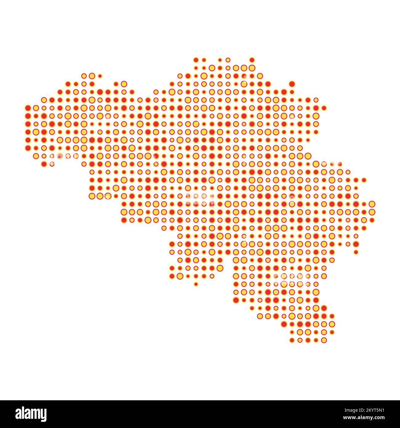 Belgium Map Silhouette Pixelated generative pattern illustration Stock ...