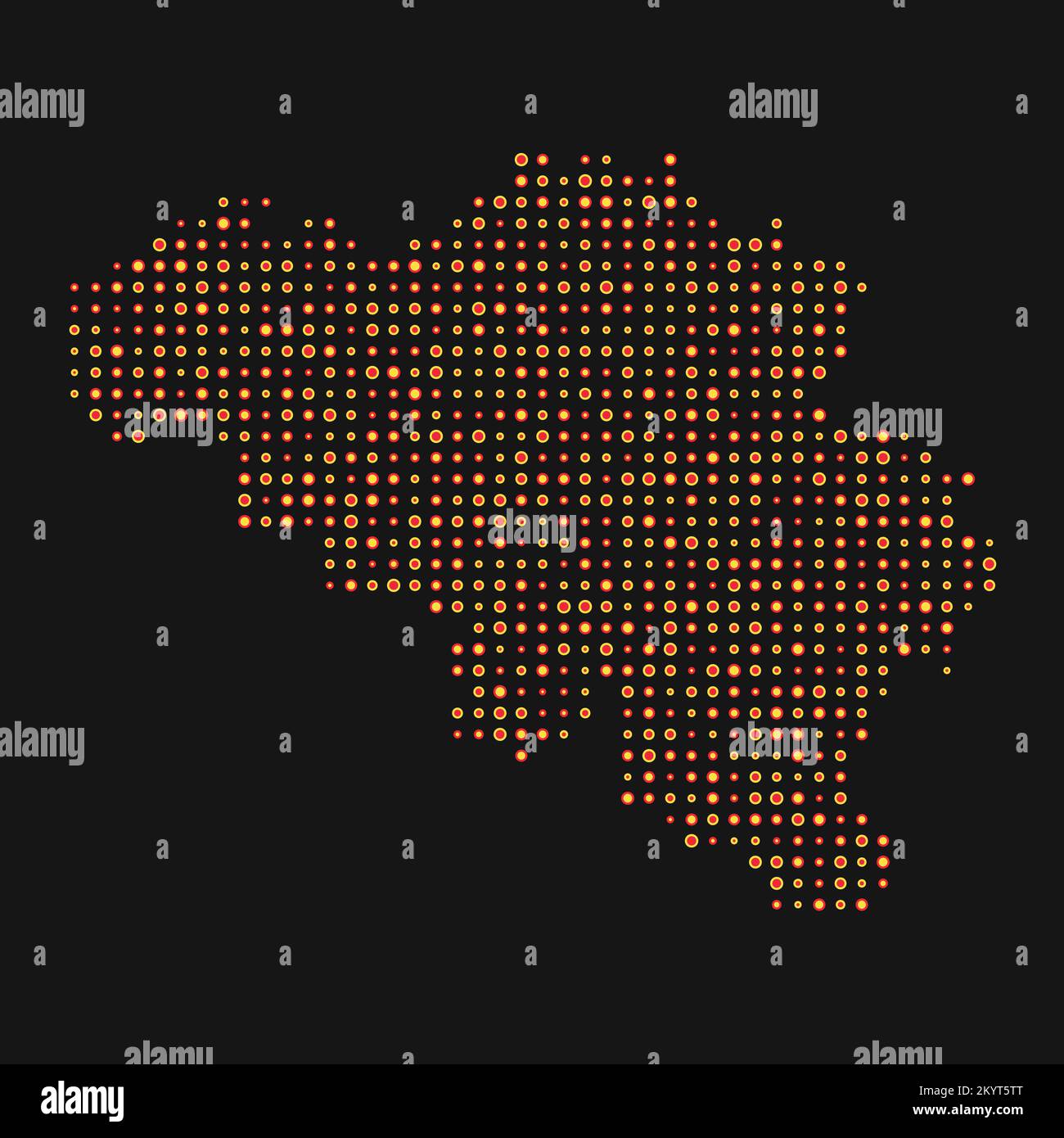 Belgium Map Silhouette Pixelated generative pattern illustration Stock ...
