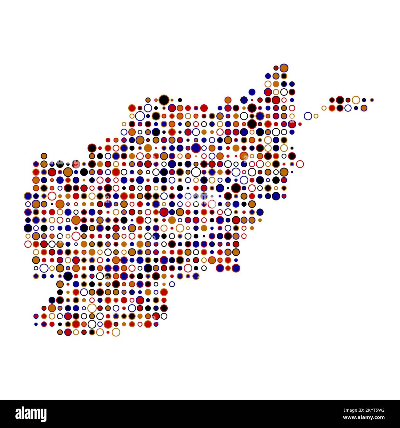Afghanistan Map Silhouette Pixelated generative pattern illustration ...