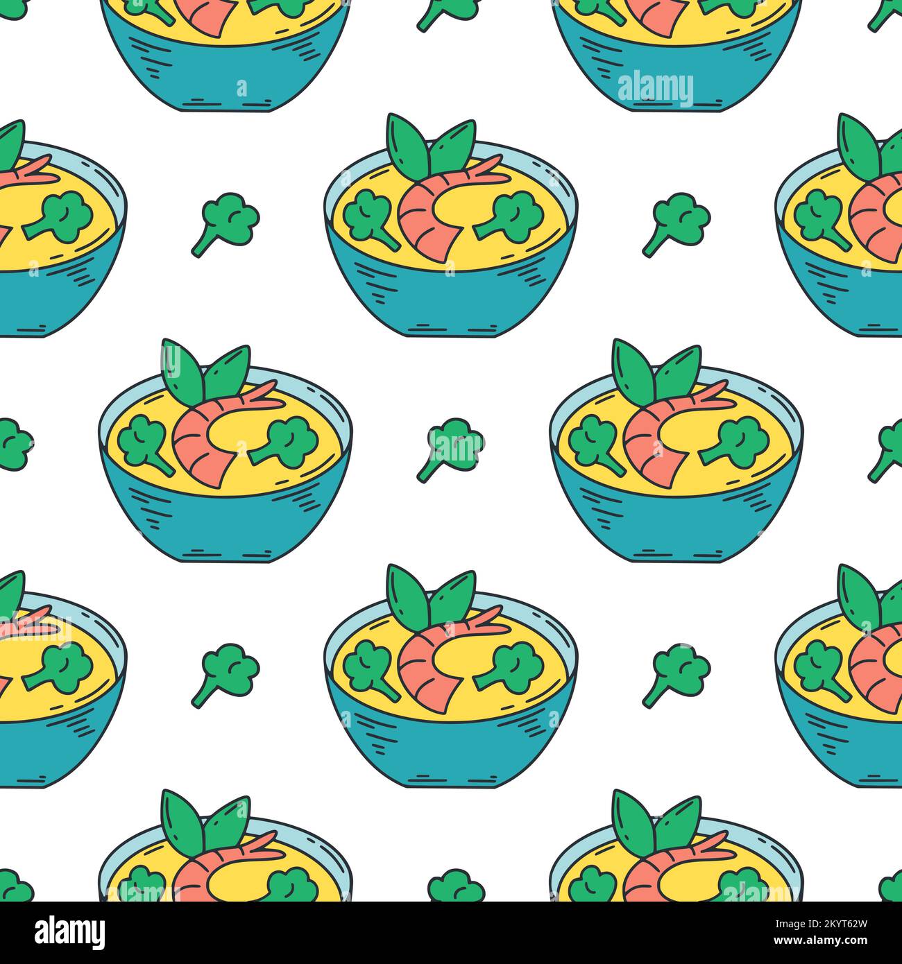 Miso soup seamless pattern. Asian food background. Traditional japanese ...