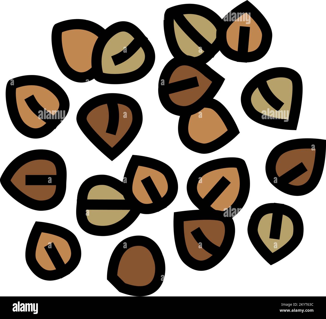 buckwheat grain healthy color icon vector illustration Stock Vector ...