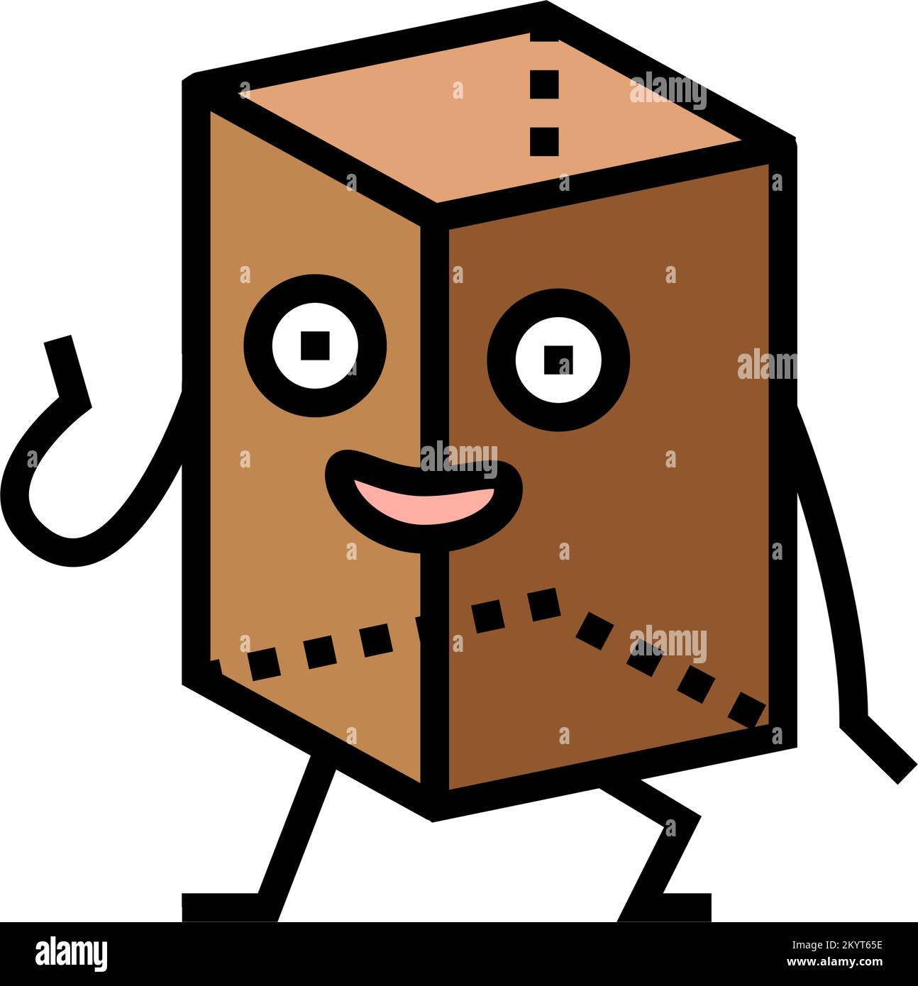 prism geometric shape character color icon vector illustration Stock ...