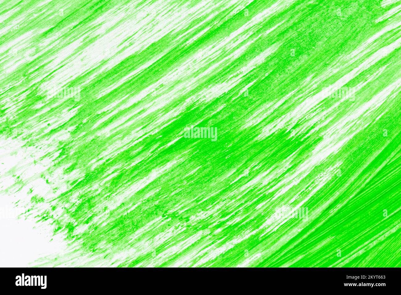 acrylic green paint texture background hand made brush on paper Stock ...
