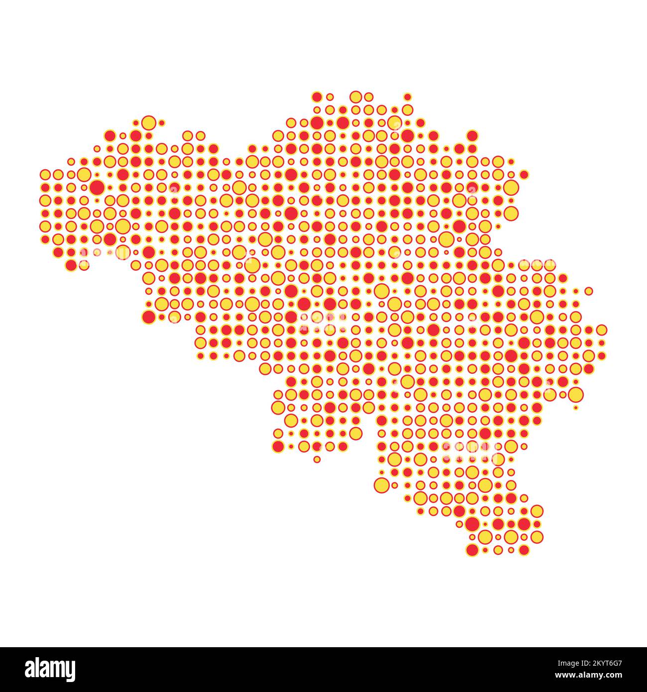 Belgium Map Silhouette Pixelated generative pattern illustration Stock ...