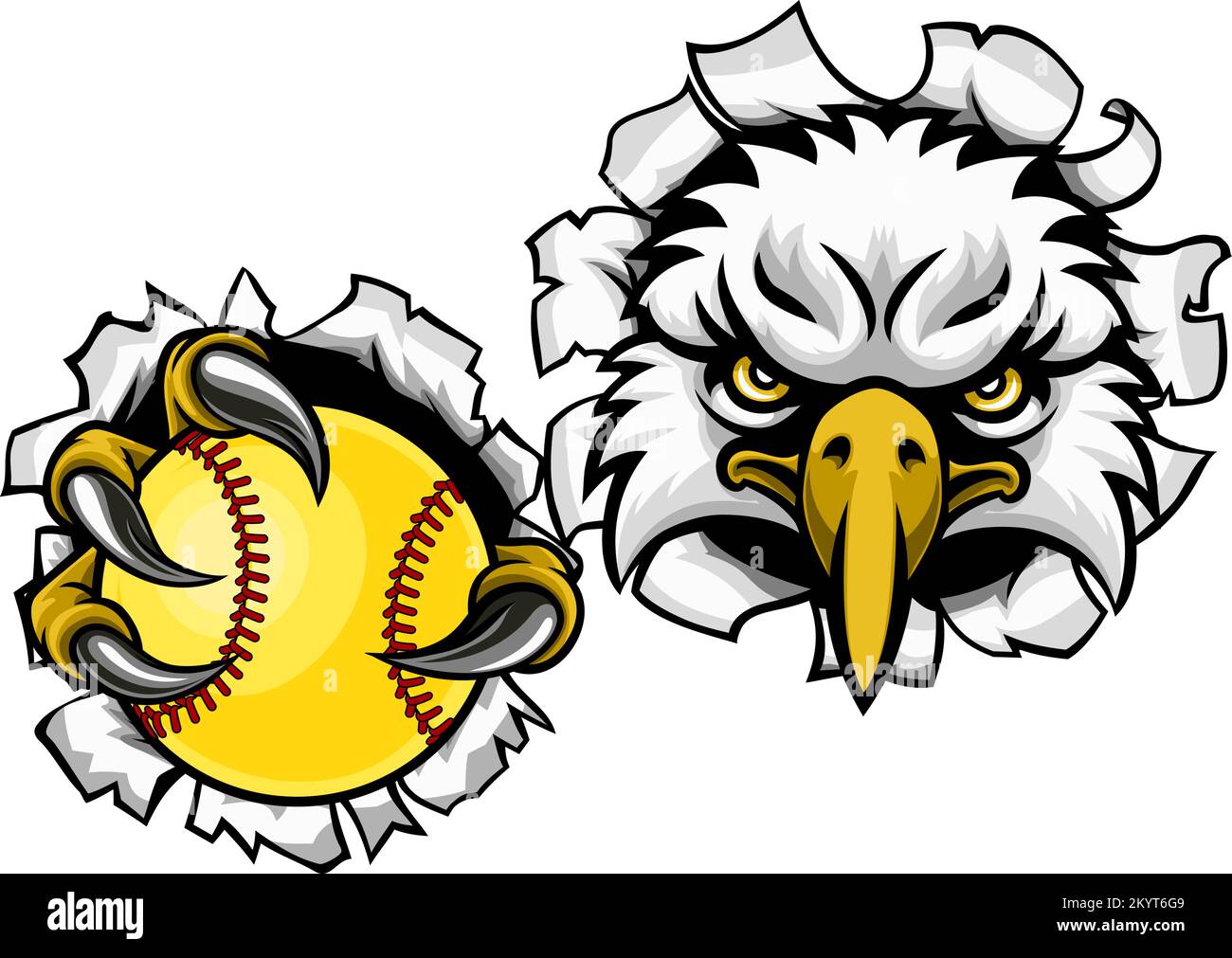 Eagle Softball Animal Sports Team Mascot Stock Vector Image & Art - Alamy