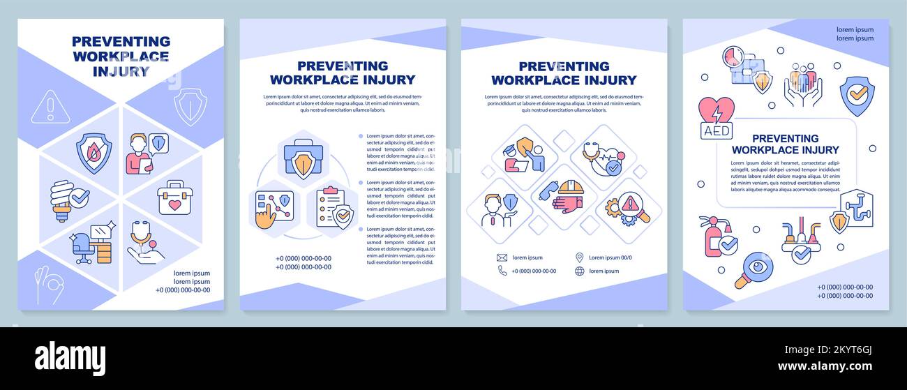 Preventing workplace injury brochure template Stock Vector Image & Art ... Preventing workplace injury brochure template Stock Vector Image & Art ...