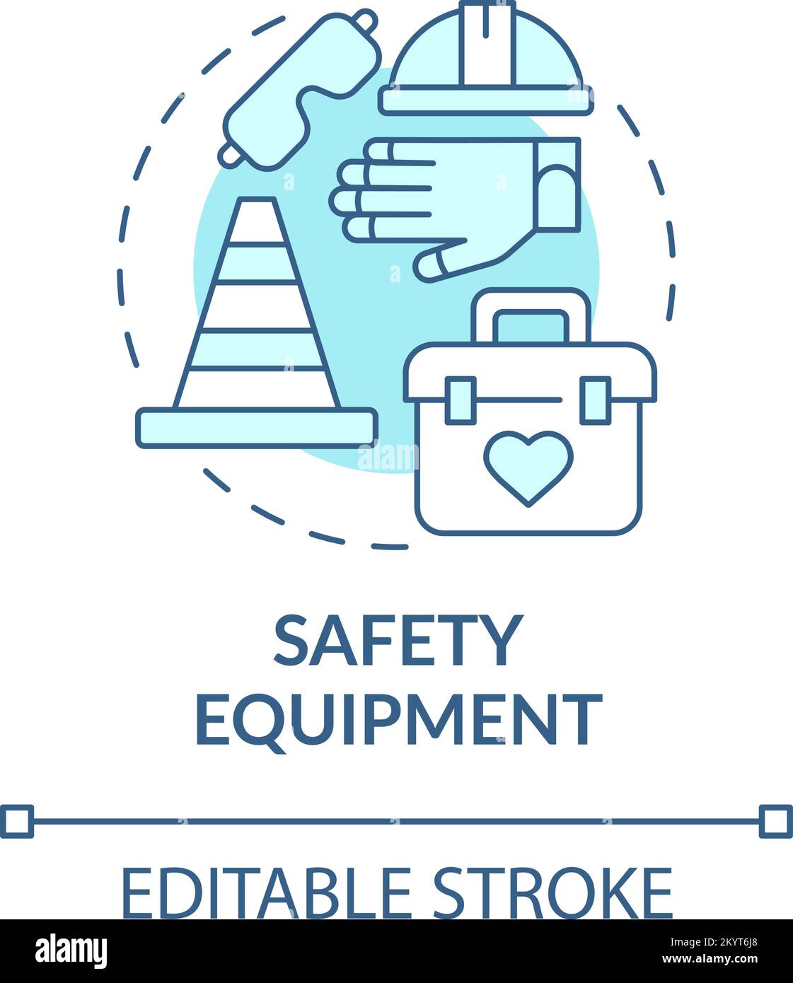 Safety equipment turquoise concept icon Stock Vector Image & Art - Alamy