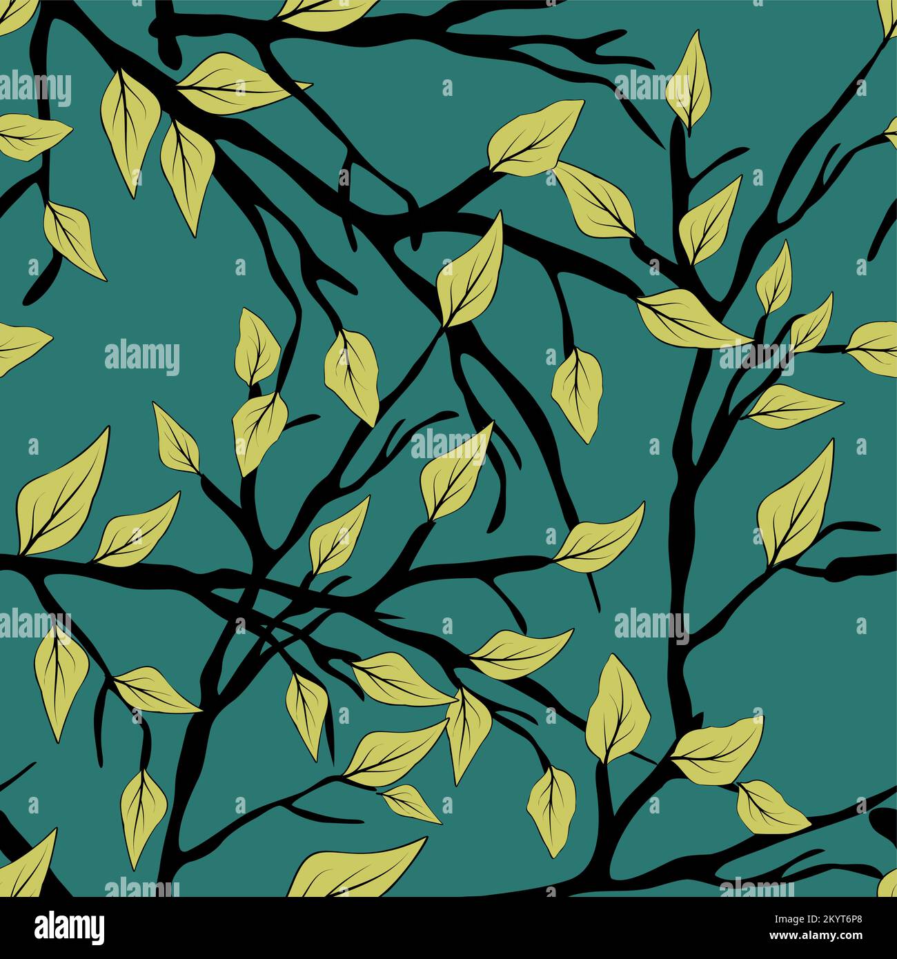 Spring botanical print. Vector retro floral seamless pattern. Seamless ...