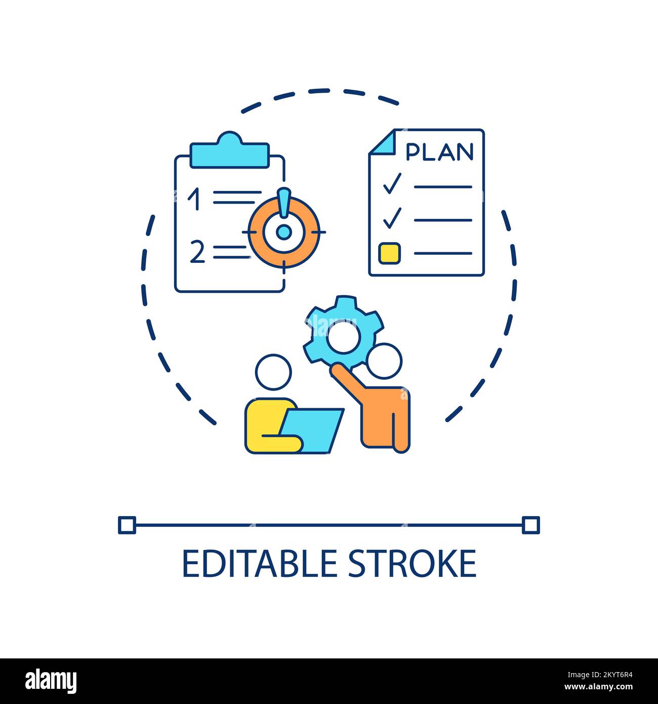 Request and plan concept icon Stock Vector Image & Art - Alamy