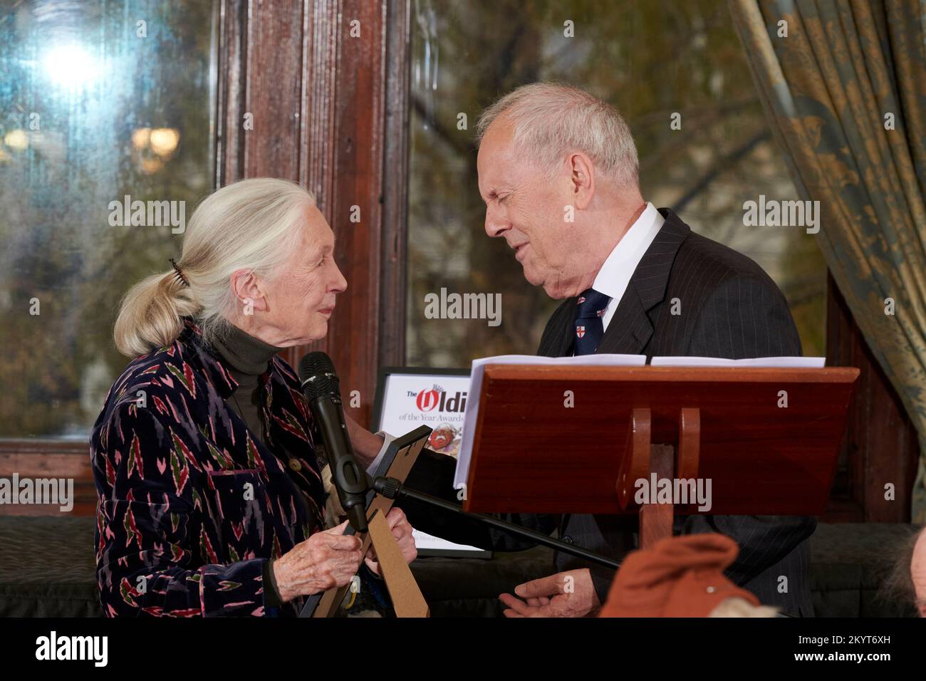 Jane Goodall and Gyles Brandreth at The Oldie of the Year Awards 2022 ...