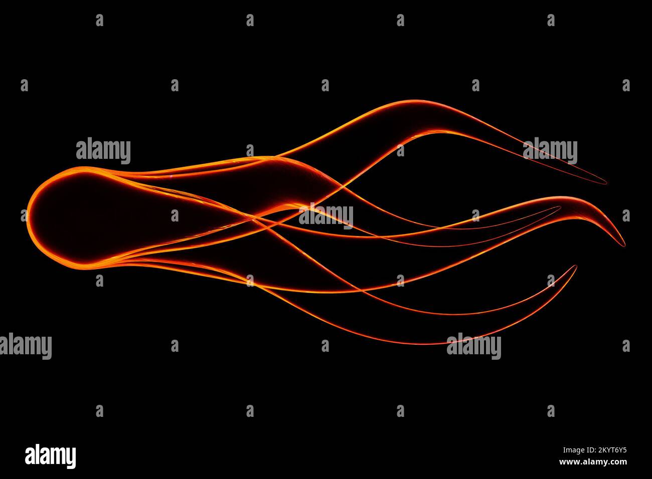 3D Rendering of an Abstract Free Form Illuminated Organic Life Form ...