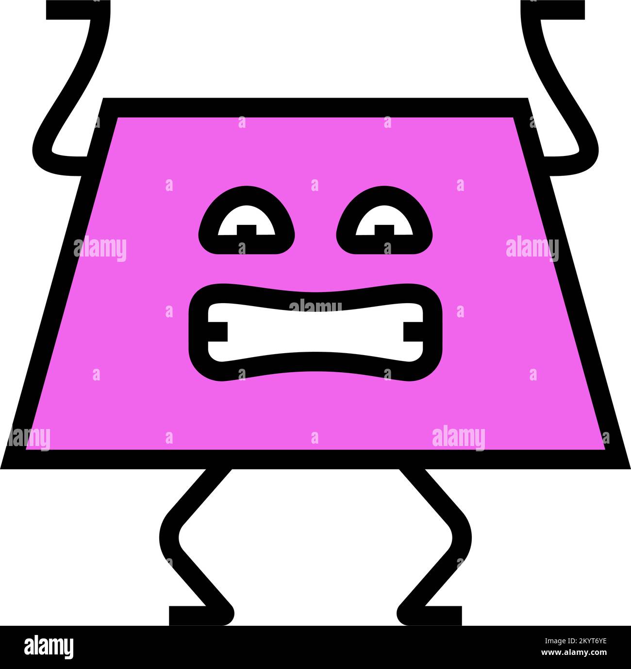 trapezoid geometric shape character color icon vector illustration ... trapezoid geometric shape character color icon vector illustration ...