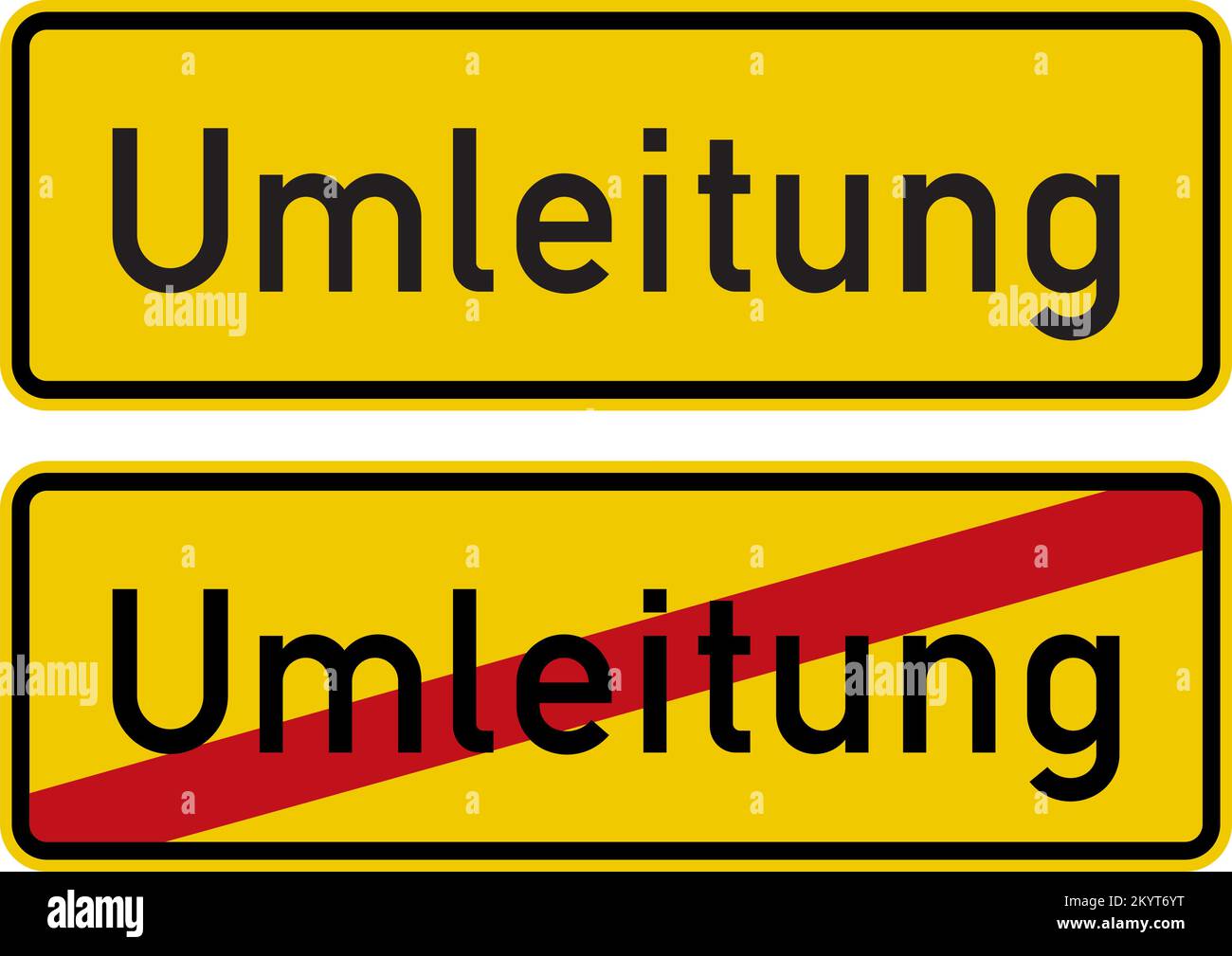 Detour information signs (start and end of a detour). These signs are ...