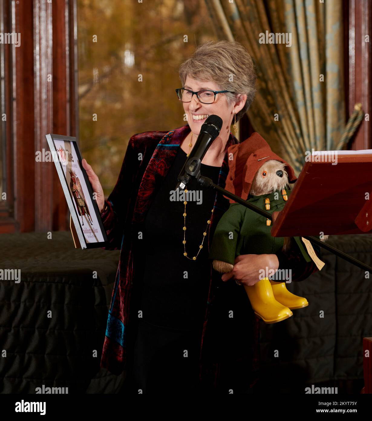 Karen Jankel, daughter of Michael Bond, with Paddington at The Oldie of ...