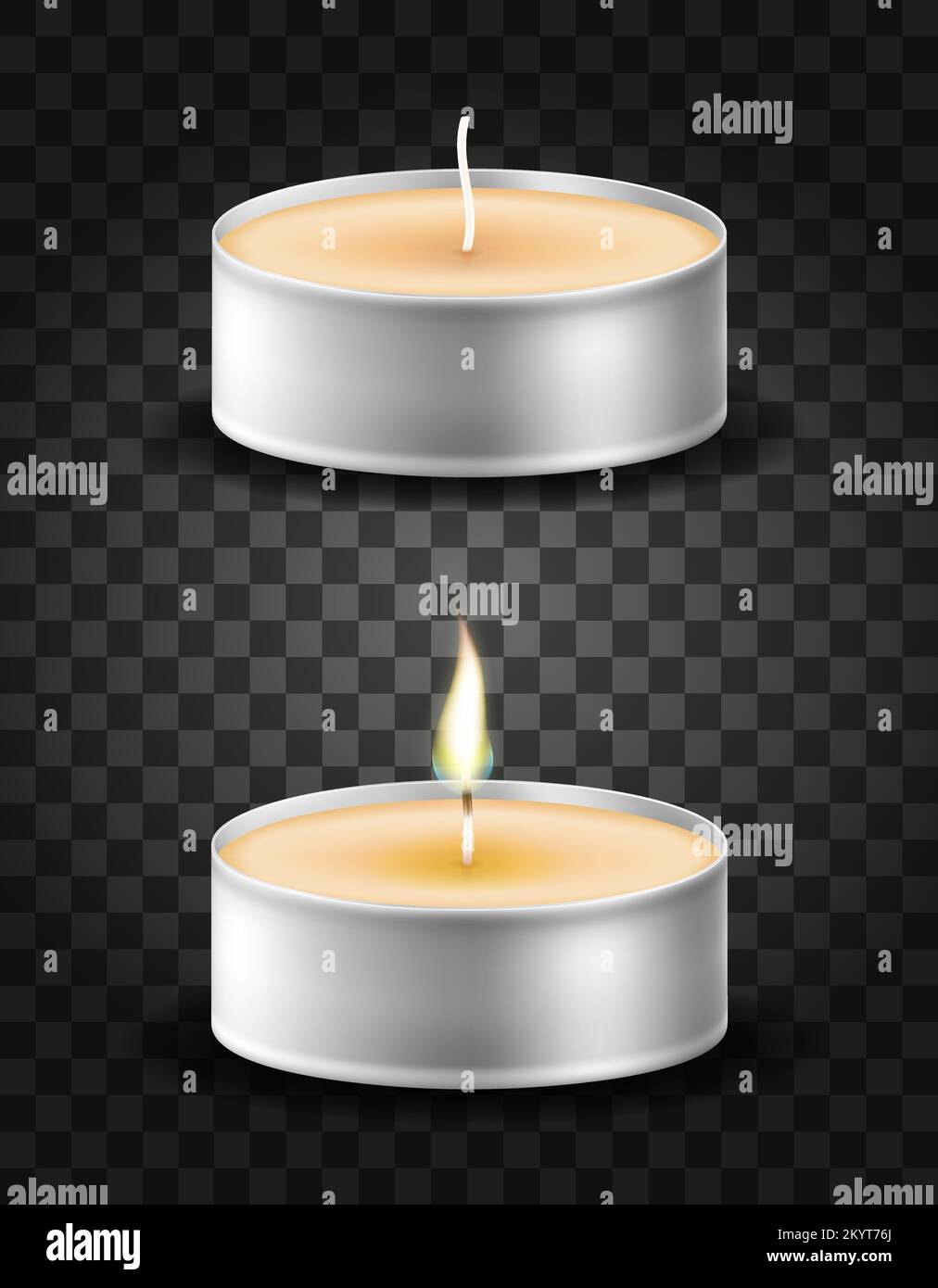 burning wax candle vector illustration isolated on transparent ...