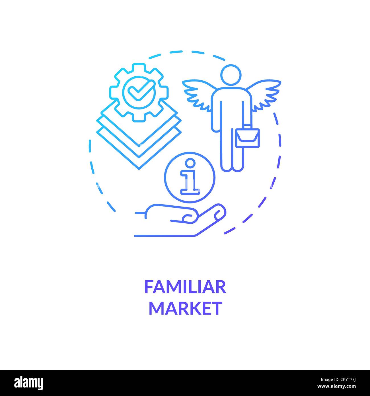 Familiar market blue gradient concept icon Stock Vector Image & Art - Alamy