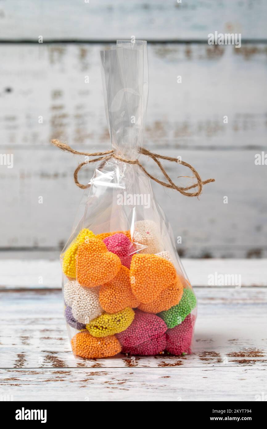 Fruit flavored Turkish delight. Turkish cuisine delicacies. Close up ...