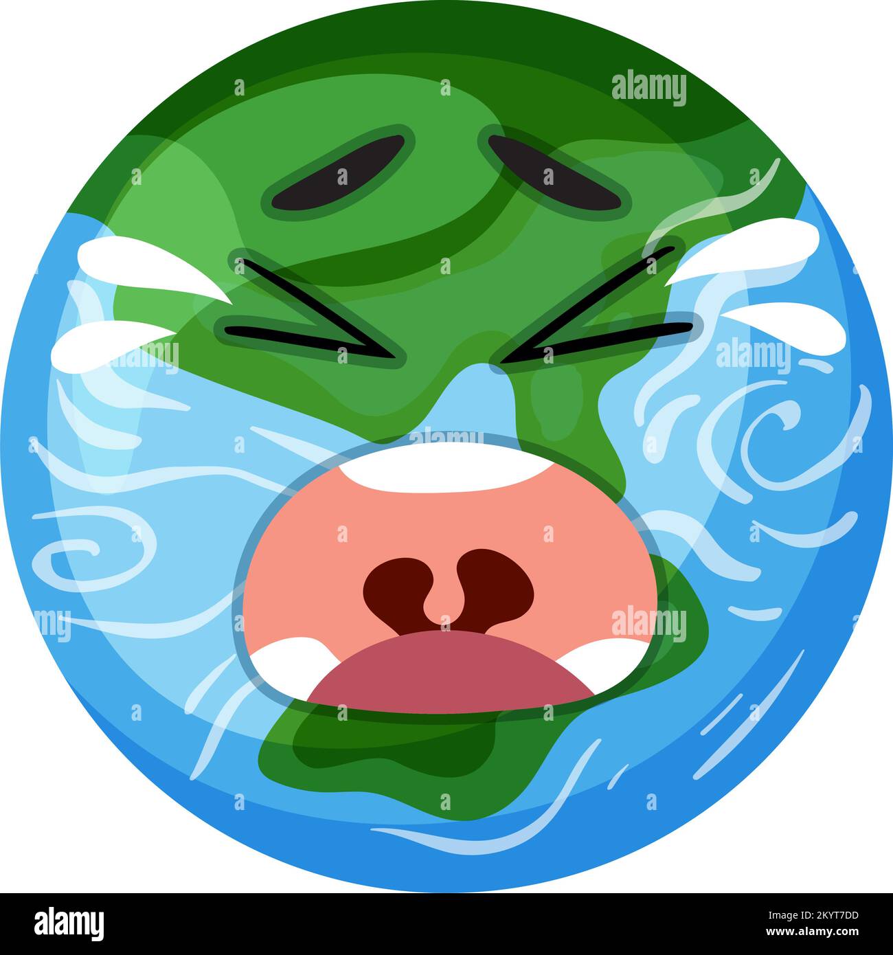 A crying earth cartoon illustration Stock Vector Image & Art - Alamy