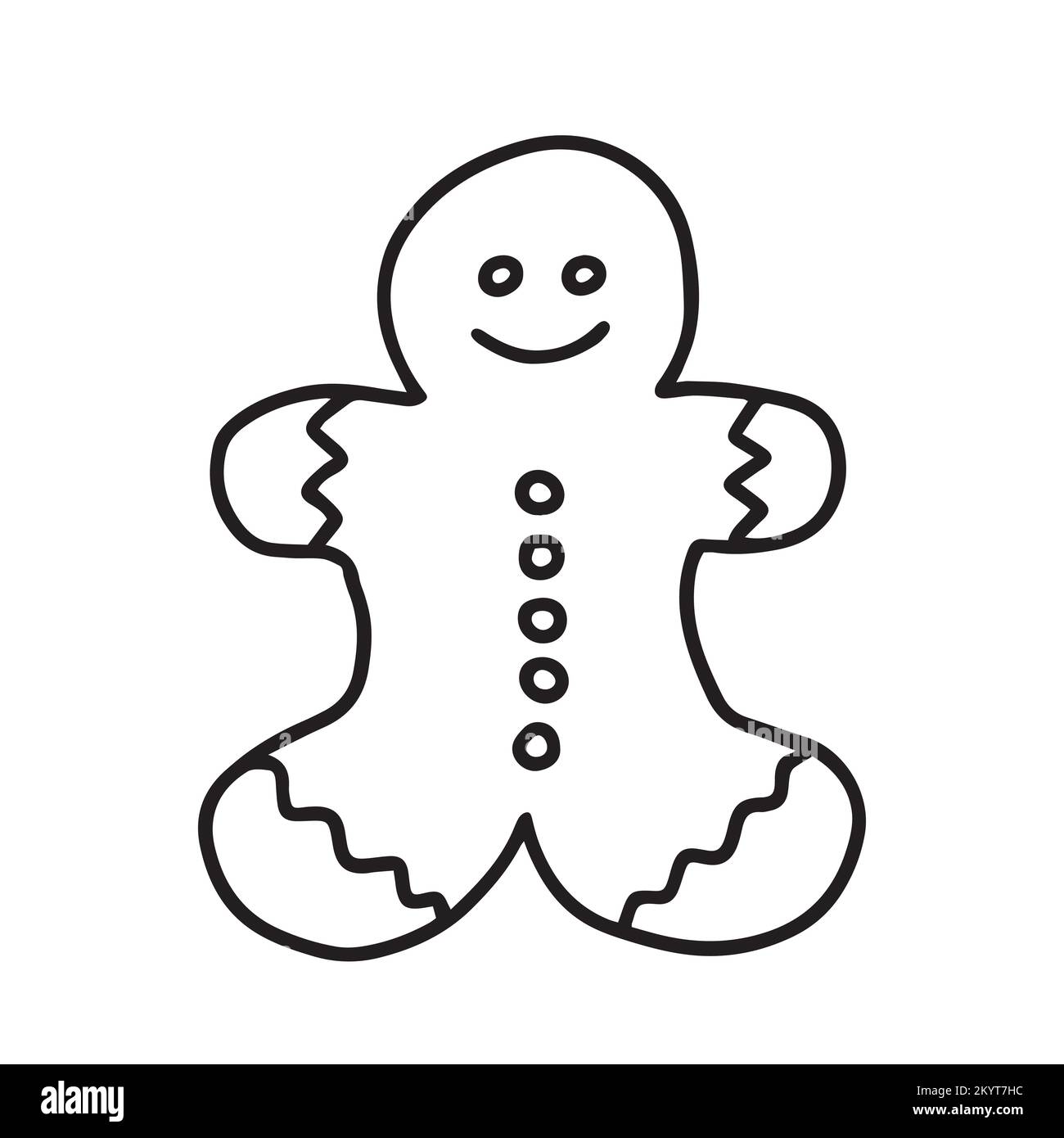 Gingerbread cake illustration Black and White Stock Photos & Images - Alamy