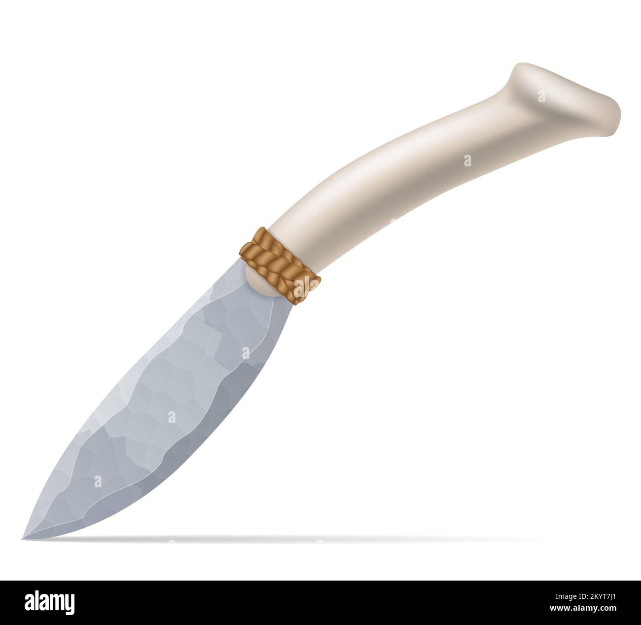 mayan ancient stone knife vector illustration isolated on white ...