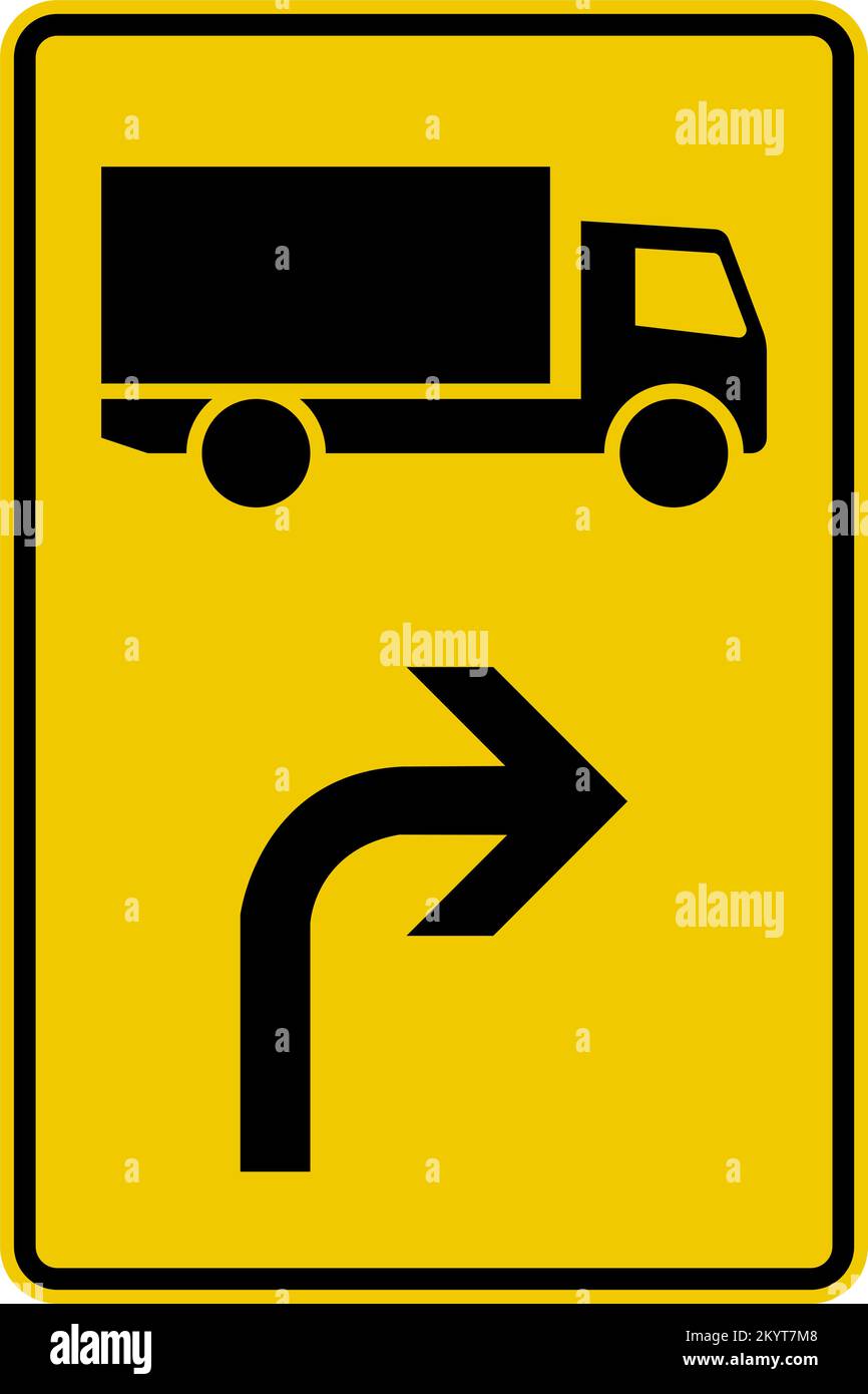 Route directions for mentioned vehicle classes (turn after the sign ...