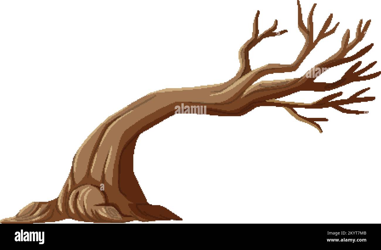 isolated-tree-without-leaves-cartoon-illustration-stock-vector-image