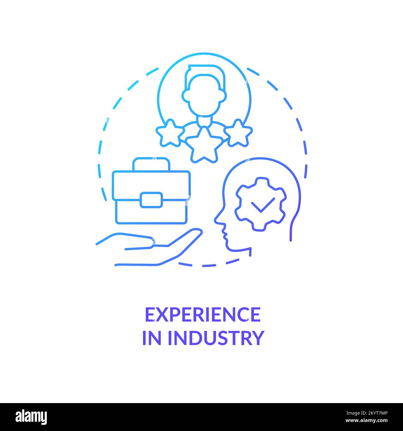 Experience in industry blue gradient concept icon Stock Vector Image ...