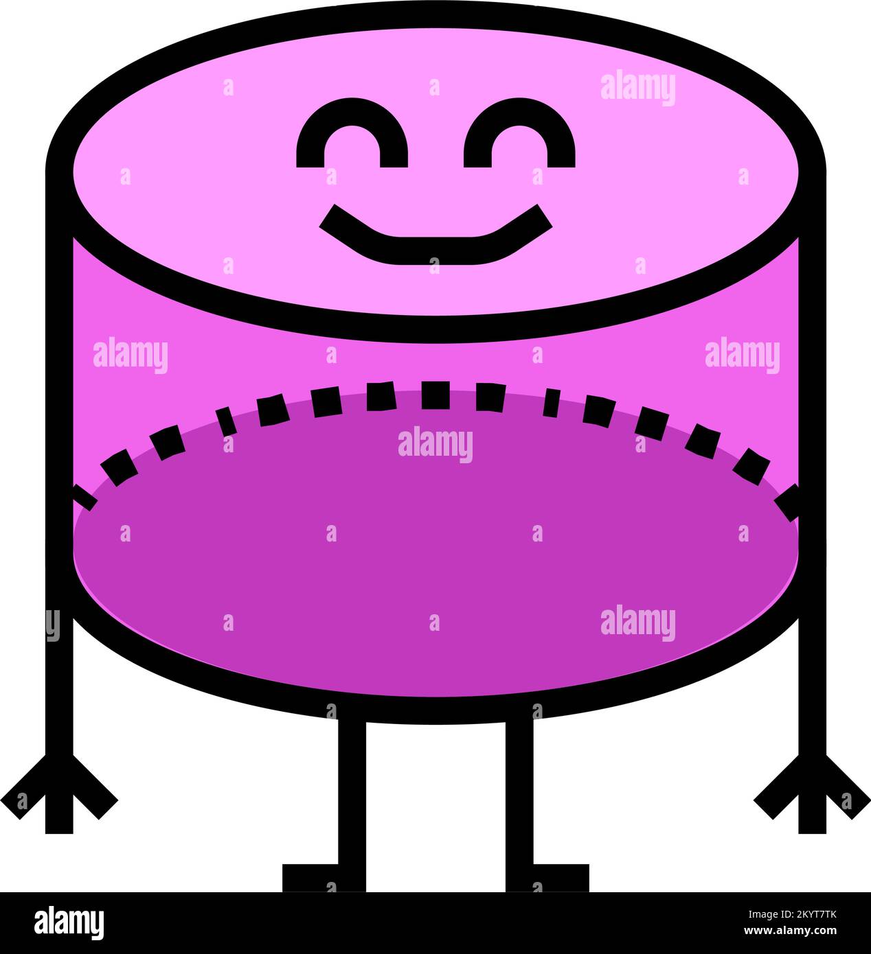 cylinder geometric shape character color icon vector illustration Stock ...