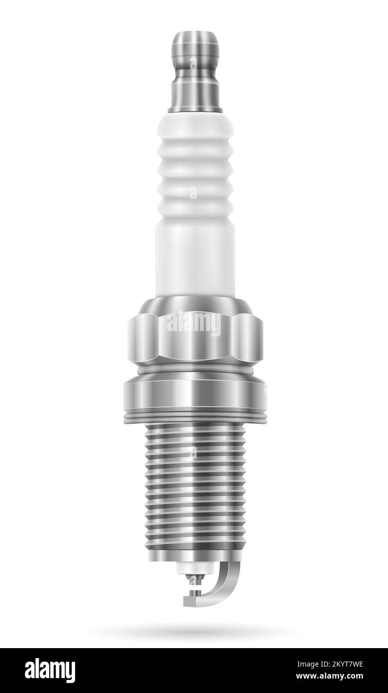 automotive spark plug vector illustration isolated on white background ...
