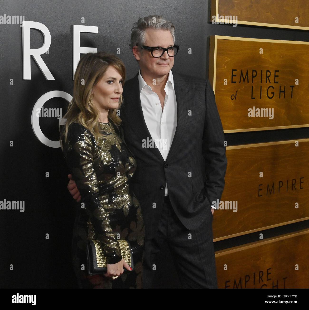 Cast member Colin Firth and writer Maggie Cohn attend the premiere of ...