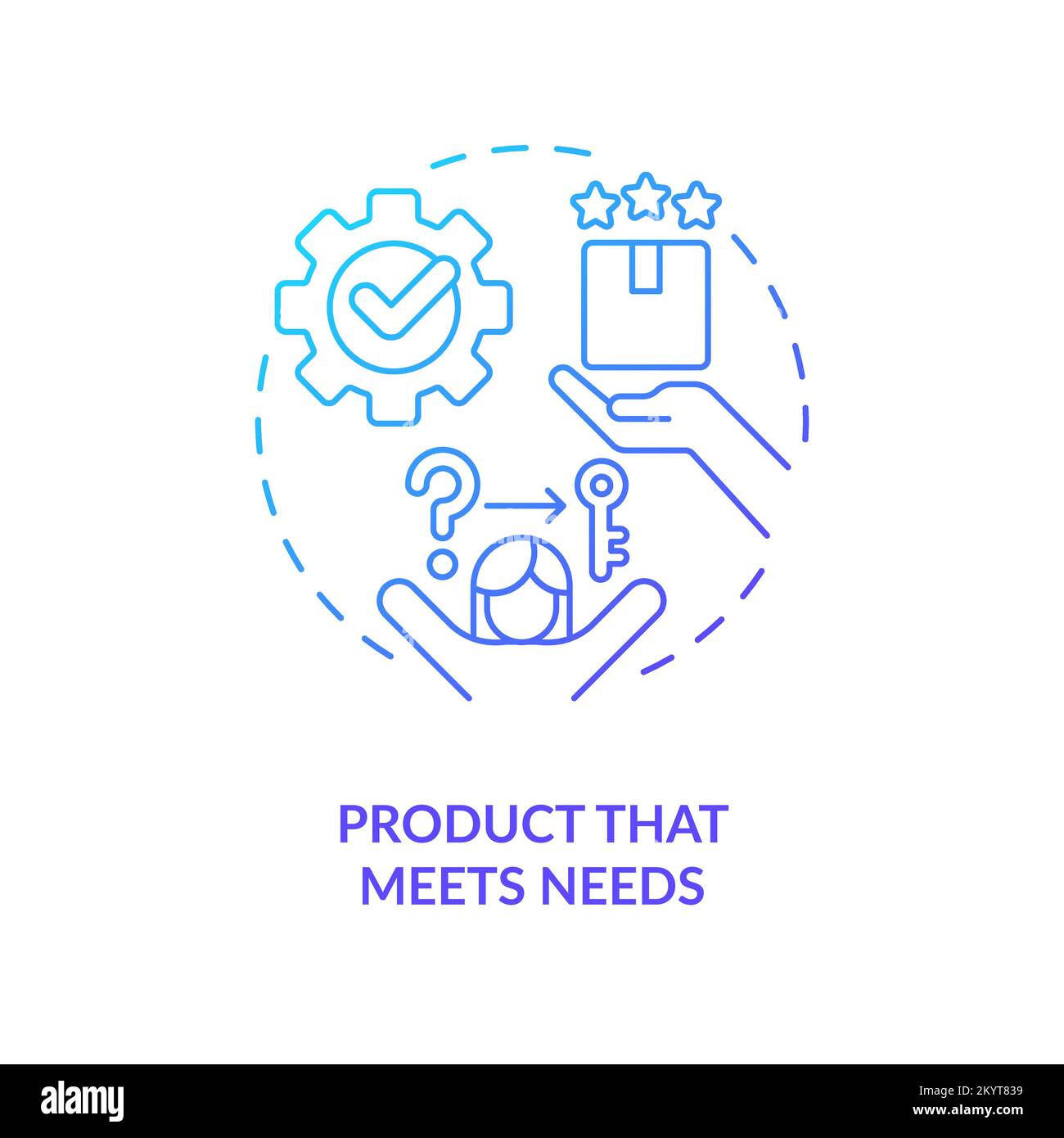 Product that meets needs blue gradient concept icon Stock Vector Image & Art - Alamy