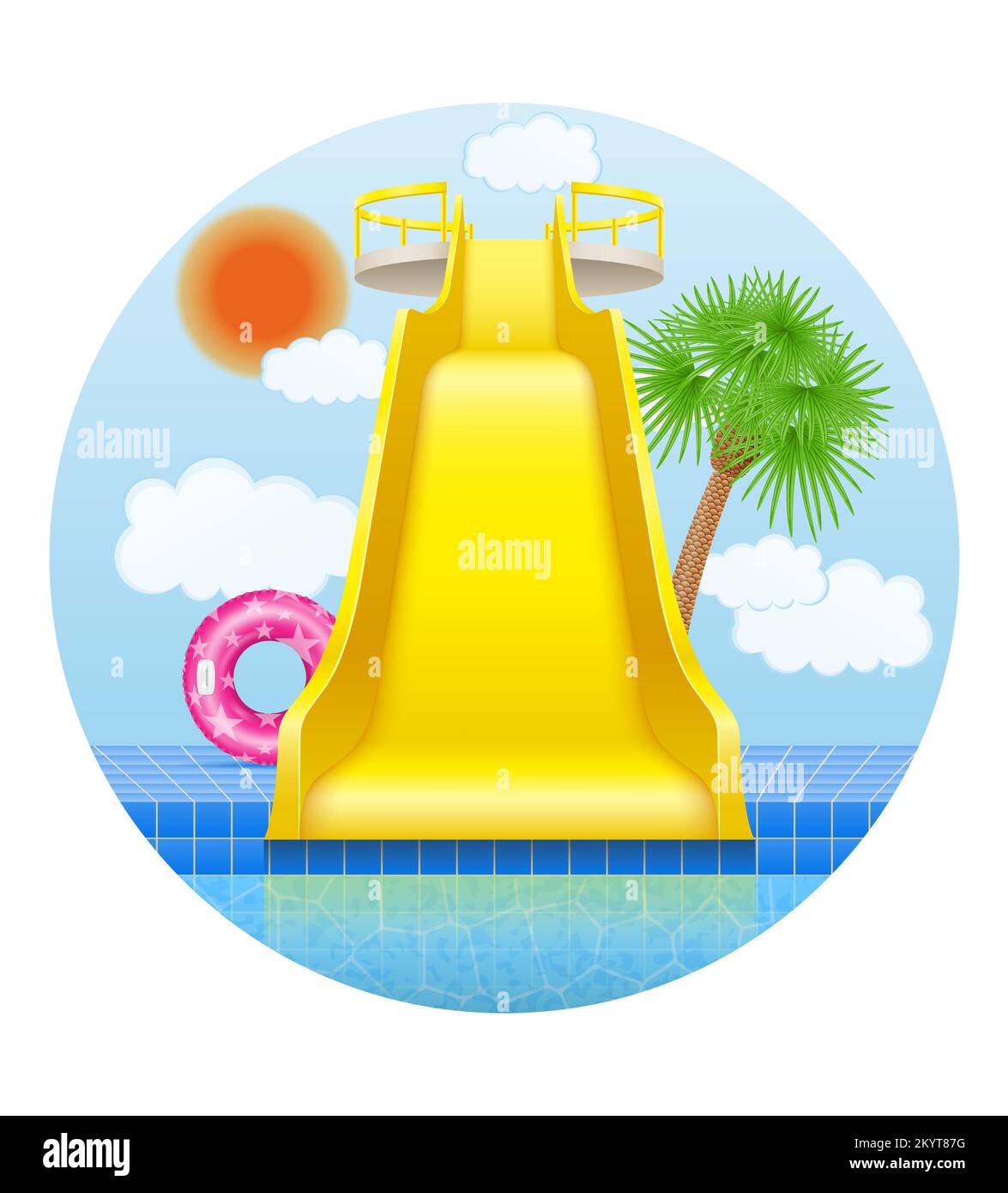 Inflatable waterslide Stock Vector Images - Alamy