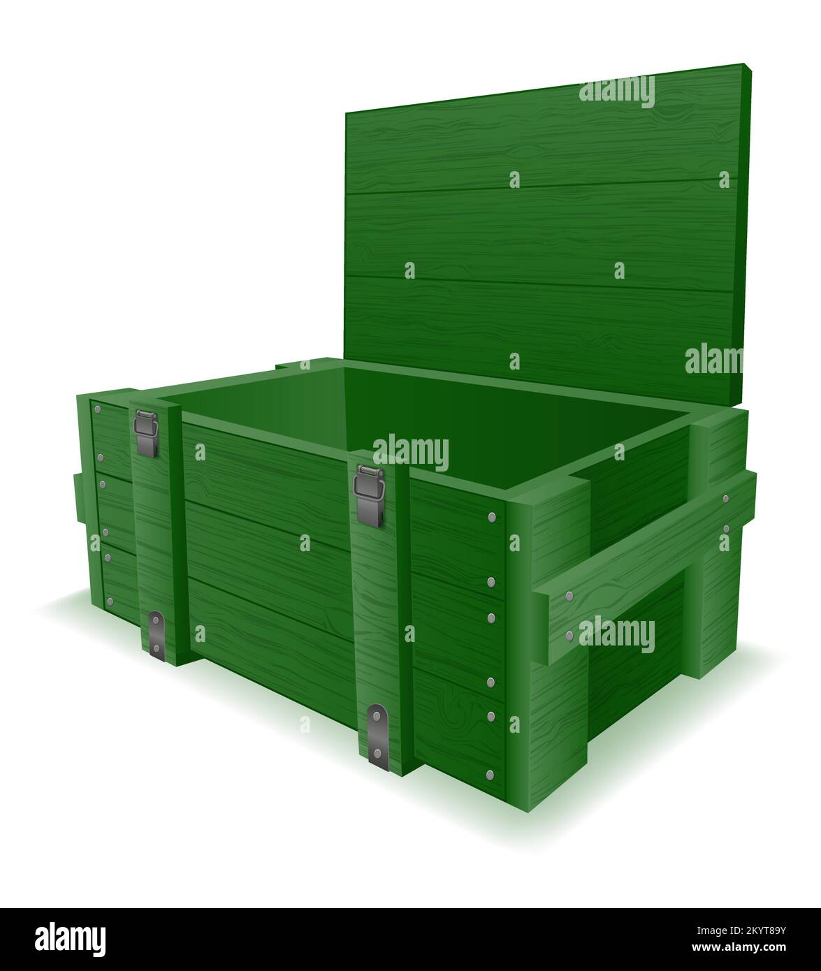 Army Wooden Box For Weapons And Ammunition Vector Illustration Isolated