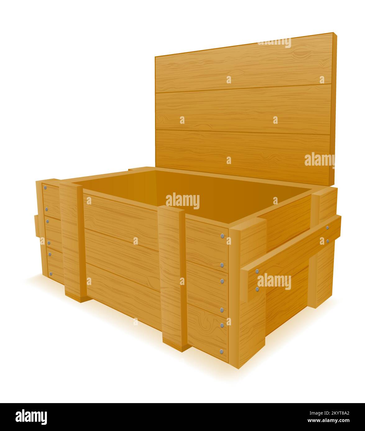 Army Wooden Box For Weapons And Ammunition Vector Illustration Isolated