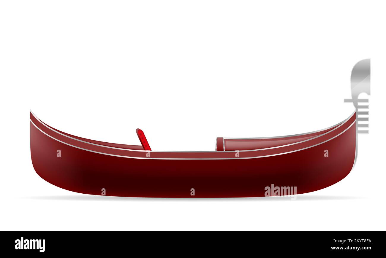 gondola traditional italian boat in venice vector illustration isolated ...
