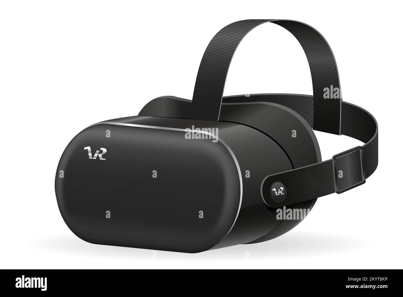 vr glasses helmet mask virtual reality vector illustration isolated on black background Stock ...