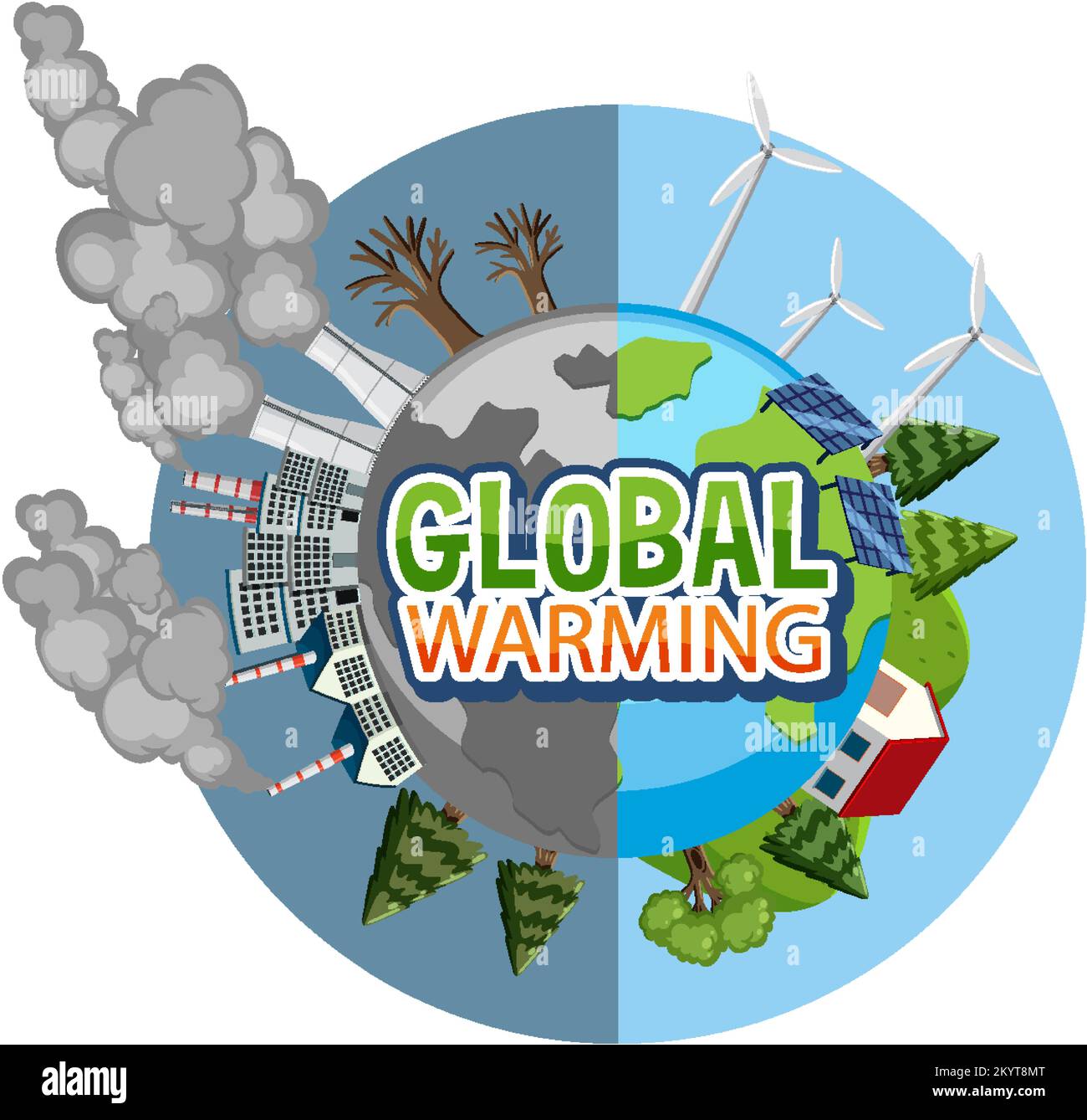 Global warming vector concept illustration Stock Vector Image & Art - Alamy