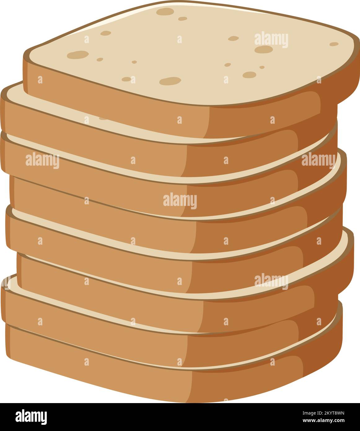 Stack of sliced breads illustration Stock Vector Image & Art - Alamy