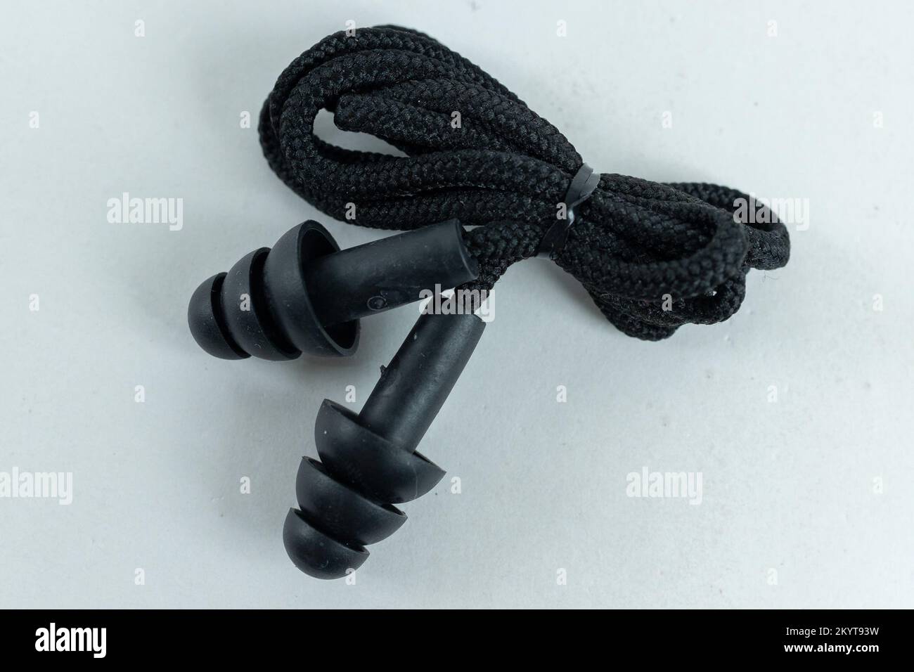 Silicone ear plugs for human ears on white background Stock Photo - Alamy