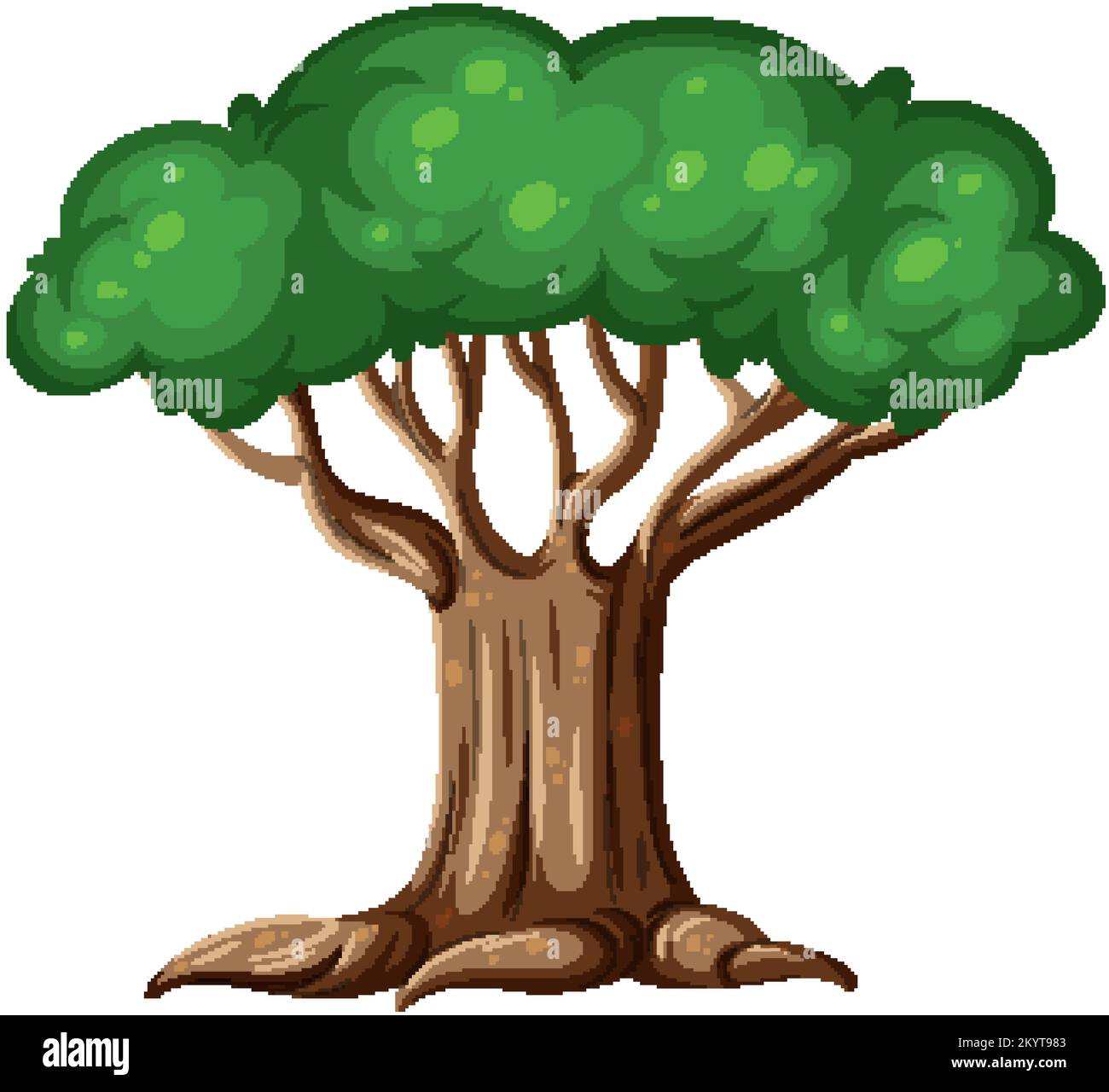 An isolated tree cartoon illustration Stock Vector Image & Art - Alamy
