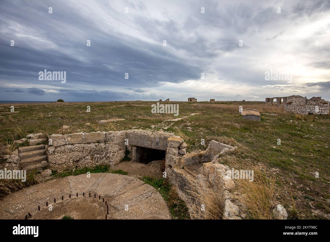 WWii Italian defence placements in Sicily Stock Photo - Alamy