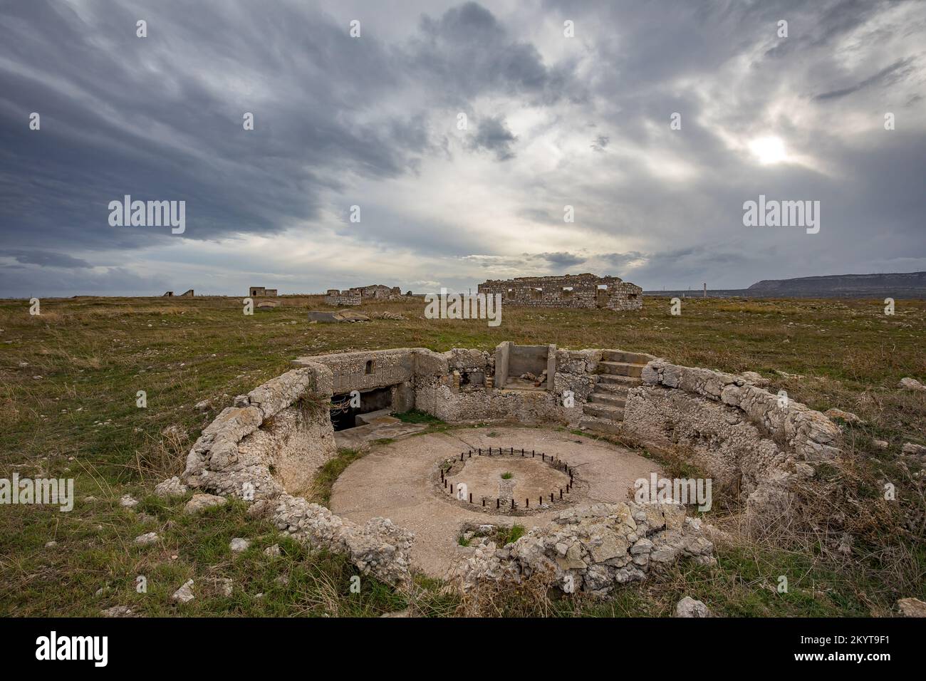 WWii Italian defence placements in Sicily Stock Photo - Alamy