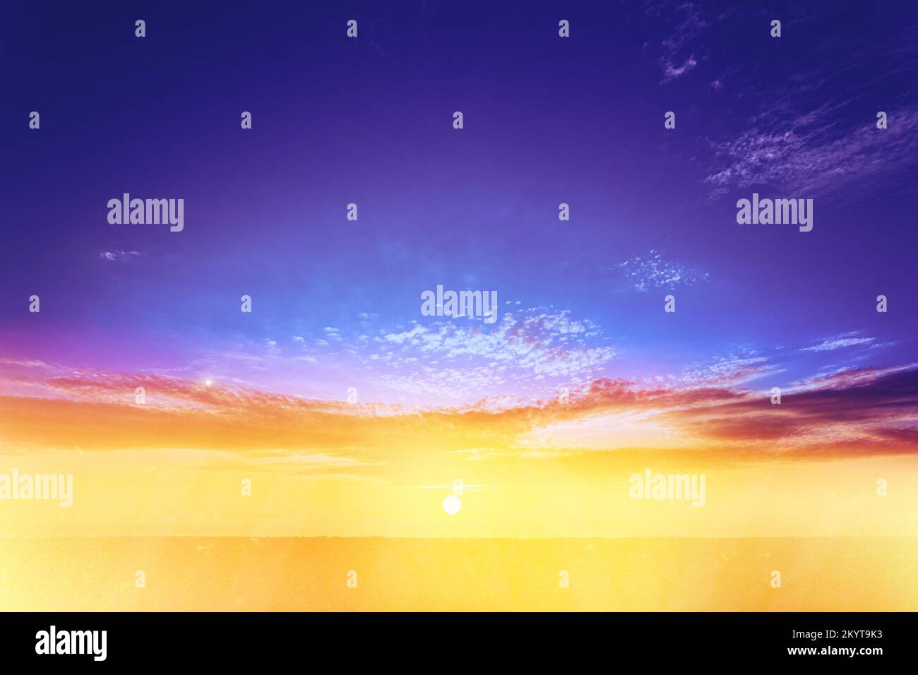 Sky Background With Colourful Gradient. Sunset, Sunrise Light And ...