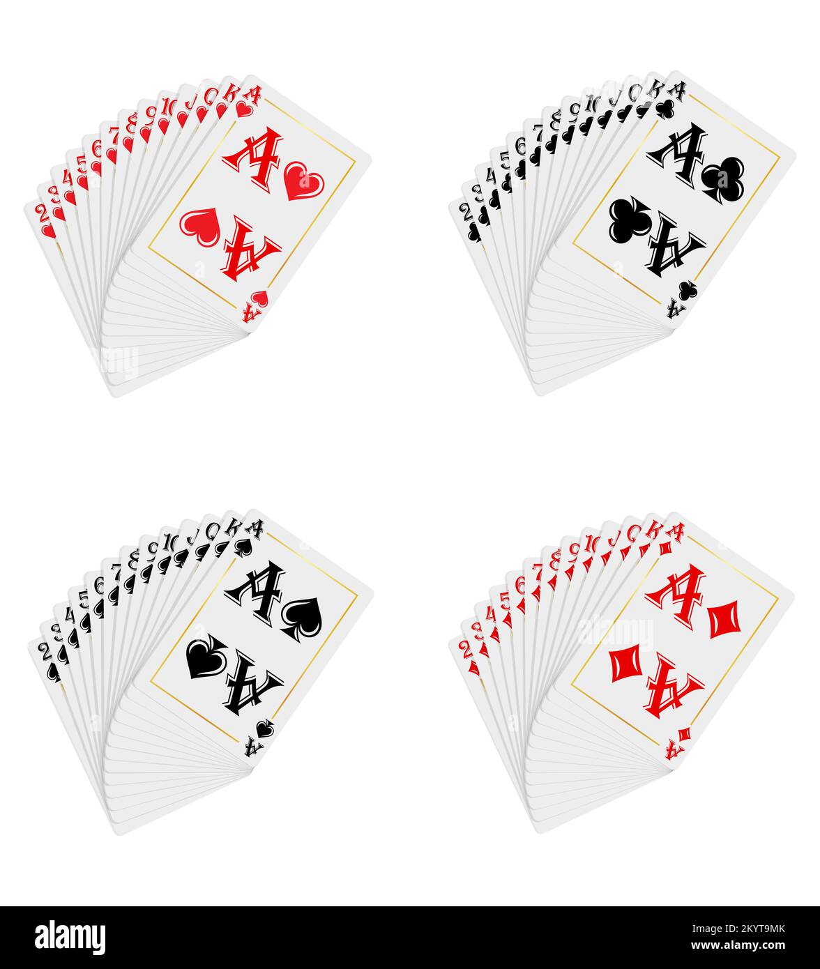 casino cards for gambling vector illustration isolated on white ...