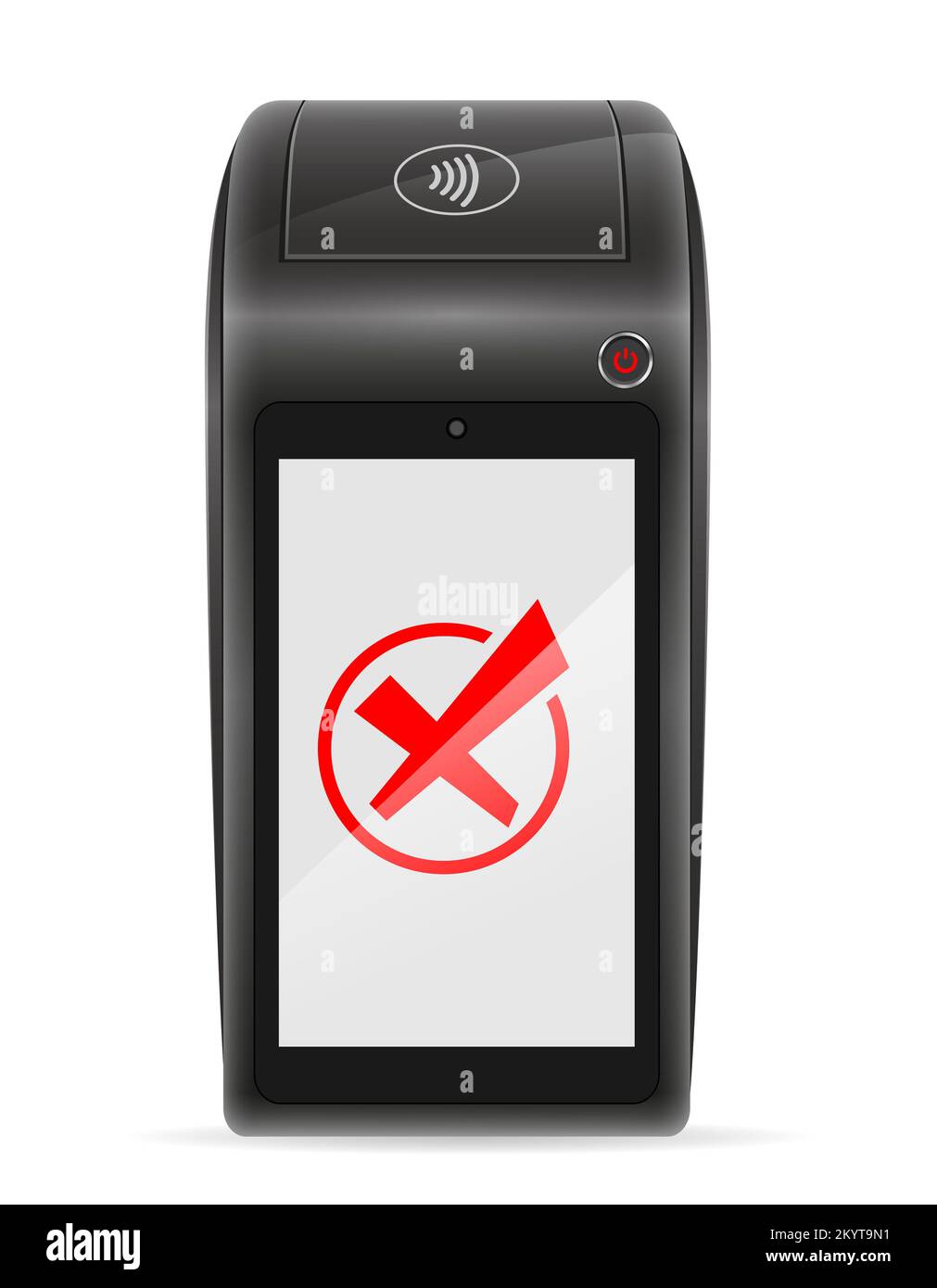 pos terminal for contactless payment for products and services vector ...