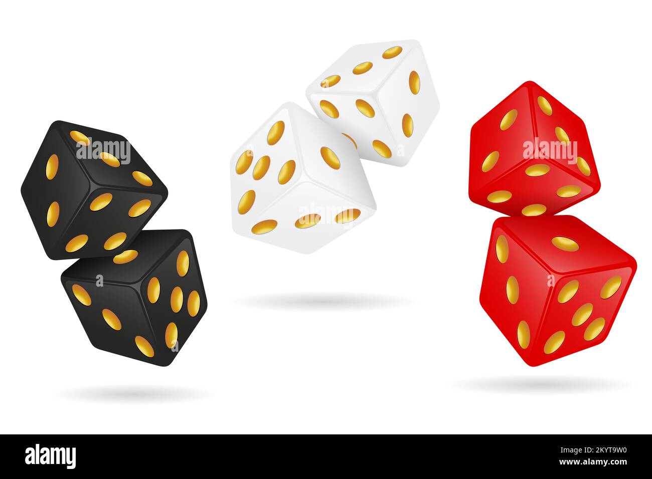 casino gambling dice vector illustration isolated on white background ...
