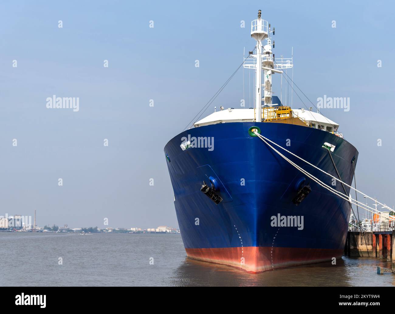 large ships docked in the harbor Stock Photo - Alamy
